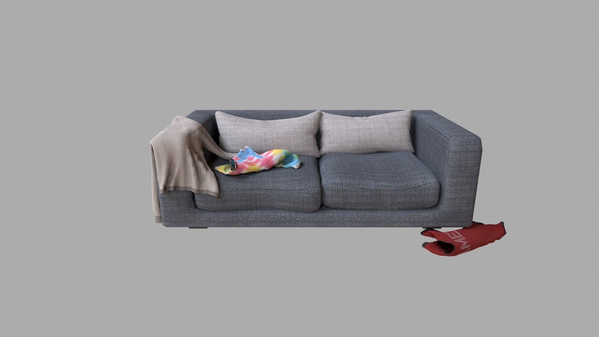 3D model Messy Sofa VR / AR / low-poly | CGTrader