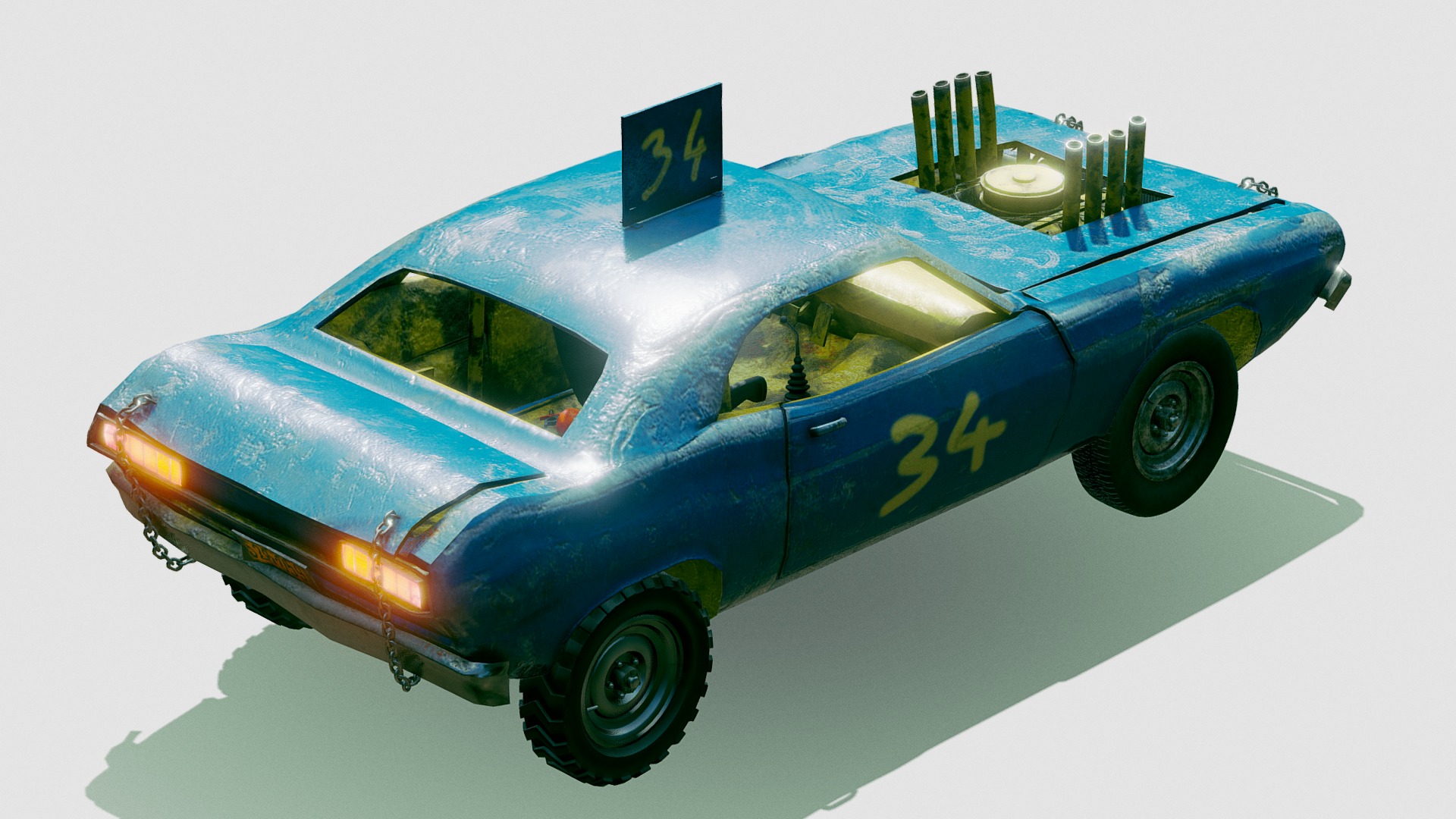 Demolition Derby Car free 3D model | CGTrader