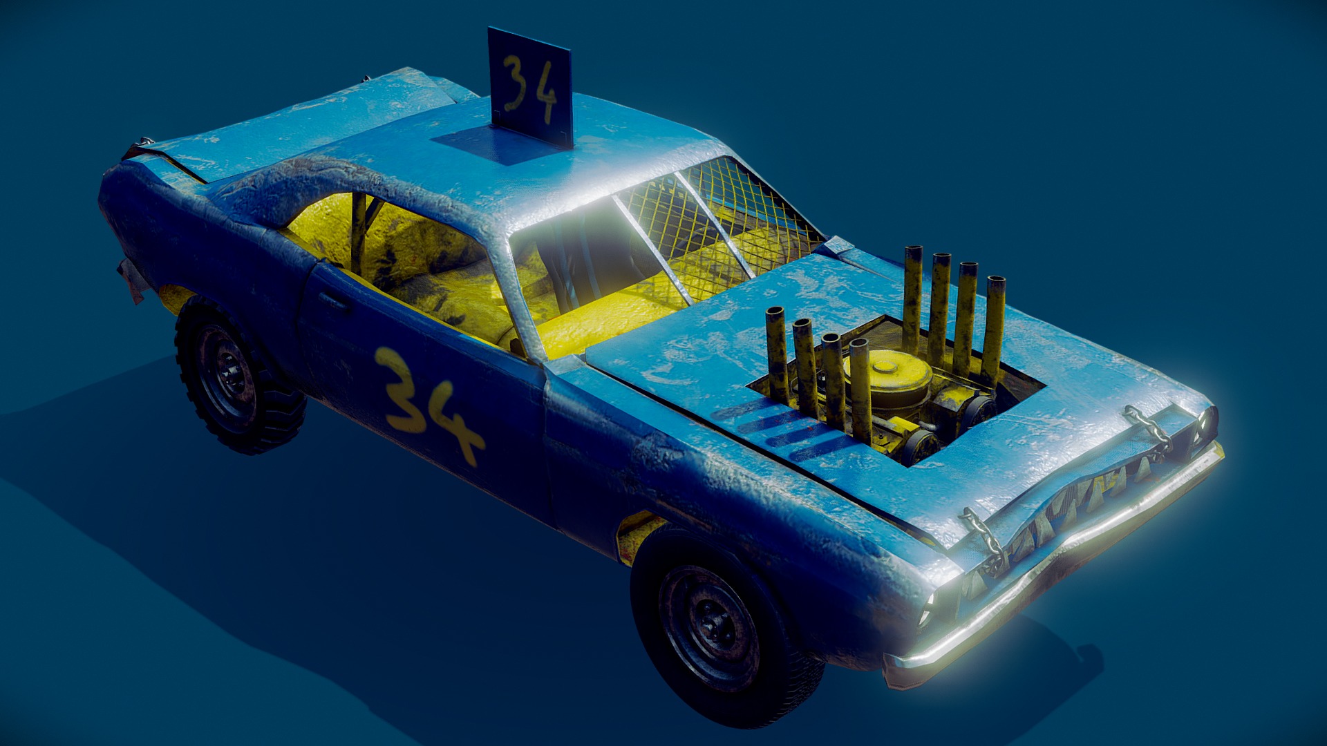 Demolition Derby Car free 3D model | CGTrader