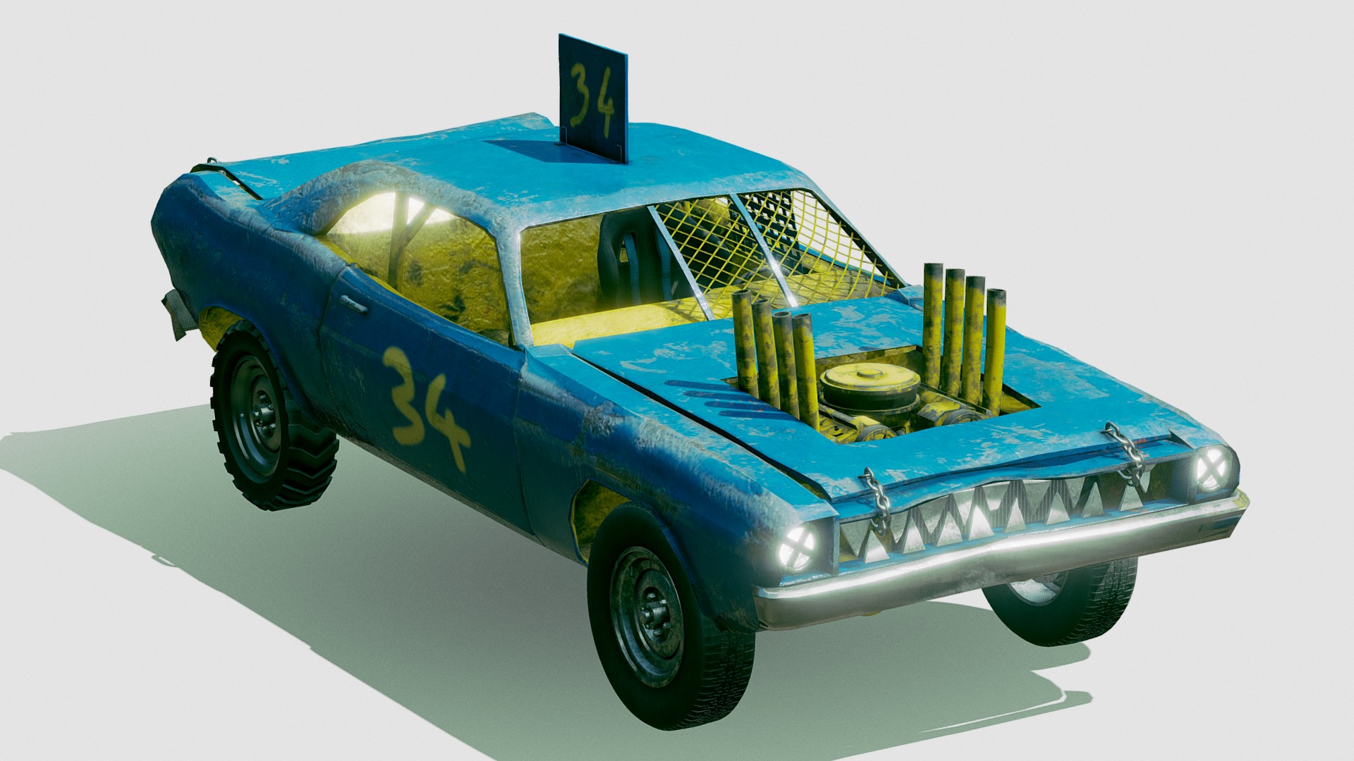 Demolition Derby Car free 3D model | CGTrader