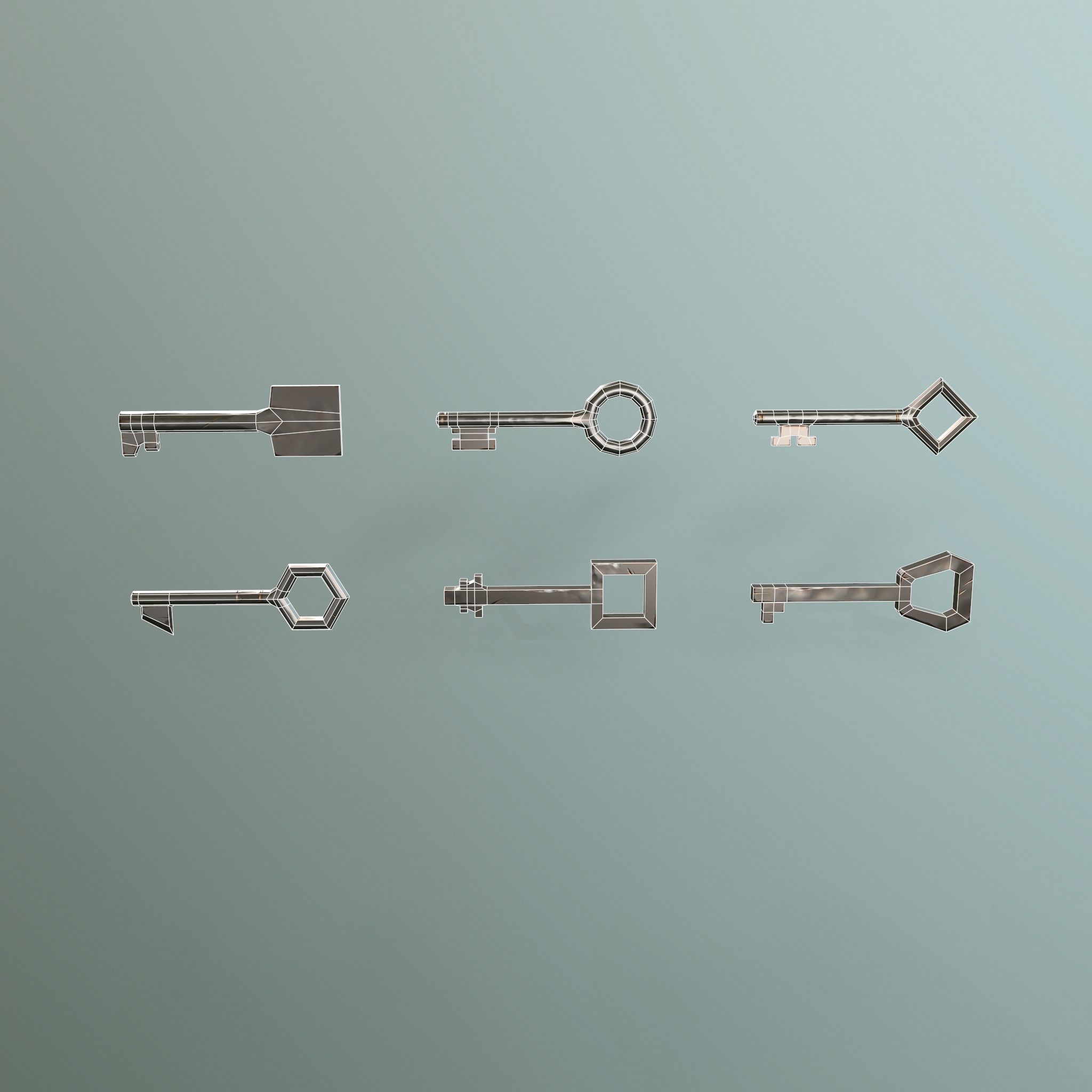 3D model STYLIZED MEDIEVAL - Keys and Chests VR / AR / low-poly | CGTrader