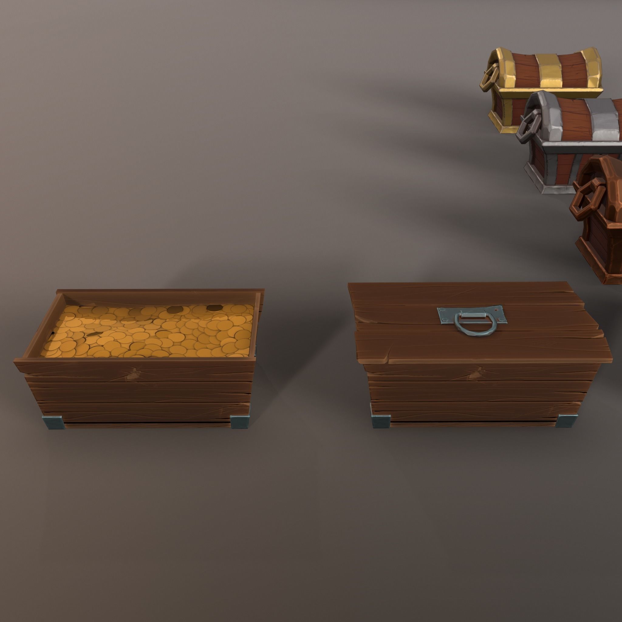 3D model STYLIZED MEDIEVAL - Keys and Chests VR / AR / low-poly | CGTrader