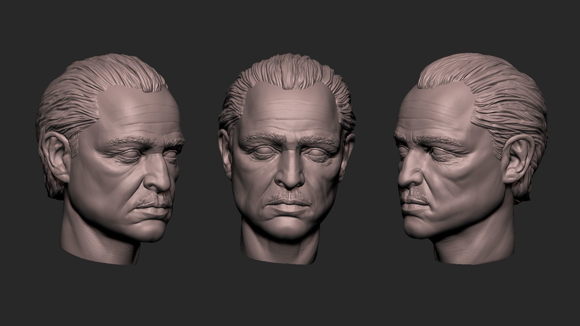 The Stylized God Father Head - Vito Corleon - Marlon Brando 3D model 3D ...