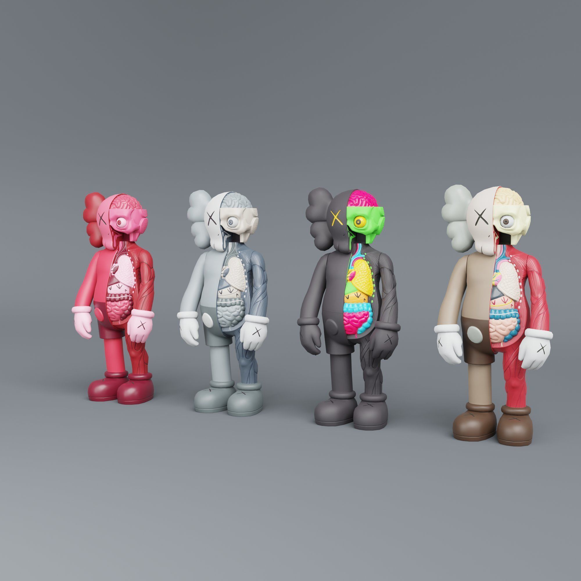 3D model KAWS Flayed PBR VR / AR / low-poly | CGTrader