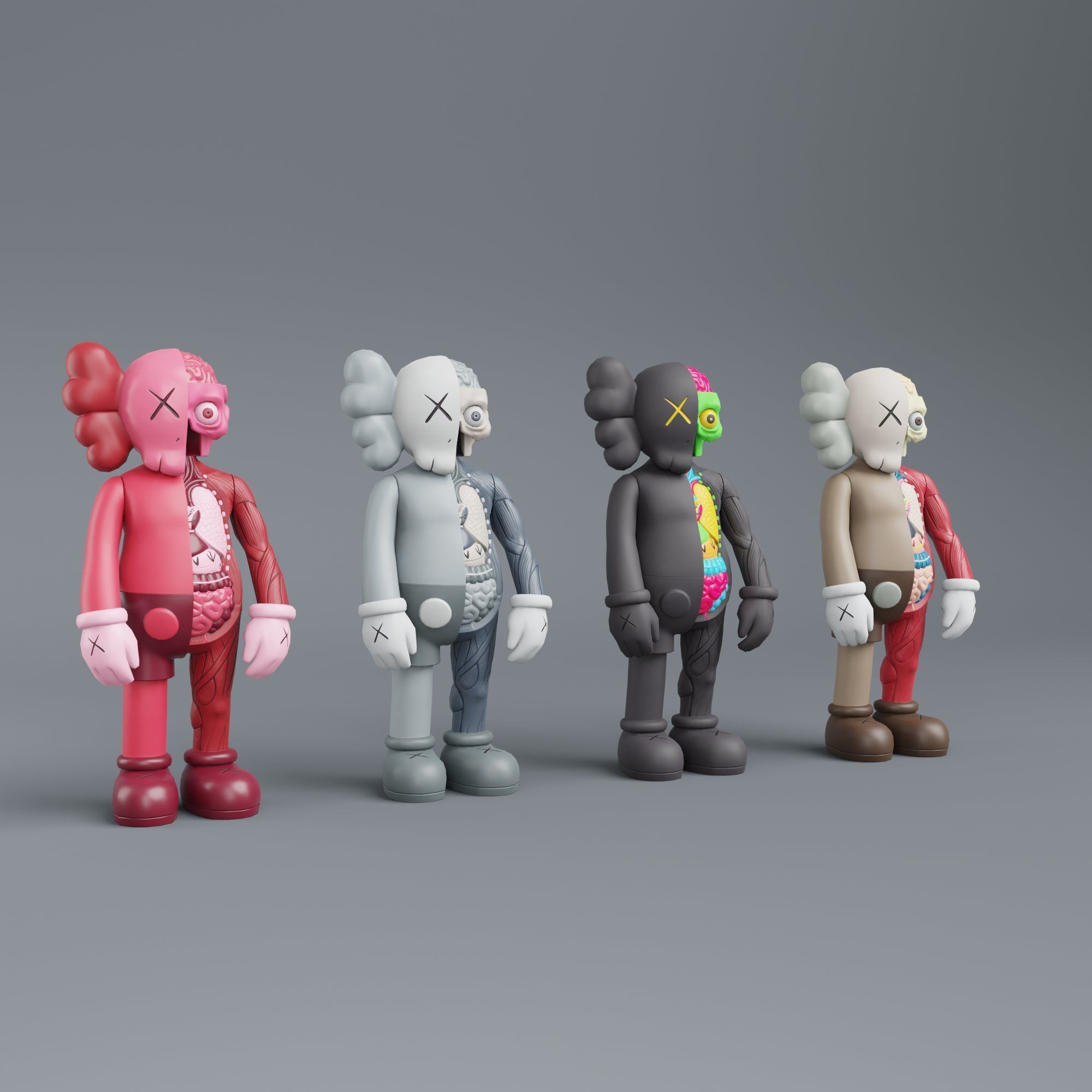 3D model KAWS Flayed PBR VR / AR / low-poly | CGTrader