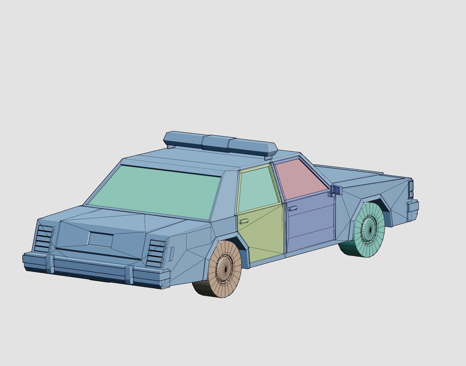 3D model Stylized Cartoon City Police Car VR / AR / low-poly | CGTrader