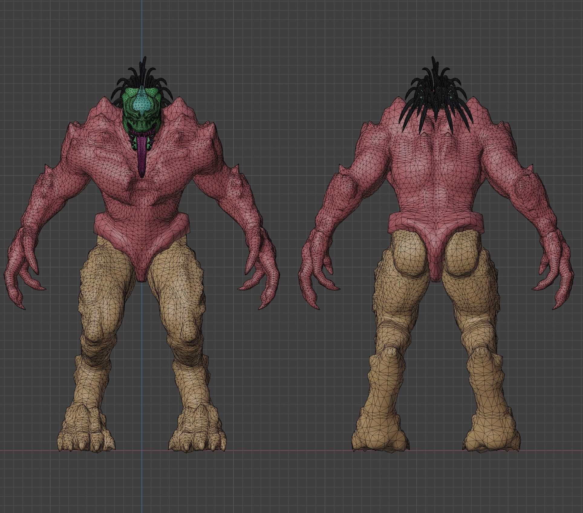 3D model Demon Low Poly Low-poly 3D model VR / AR / low-poly | CGTrader