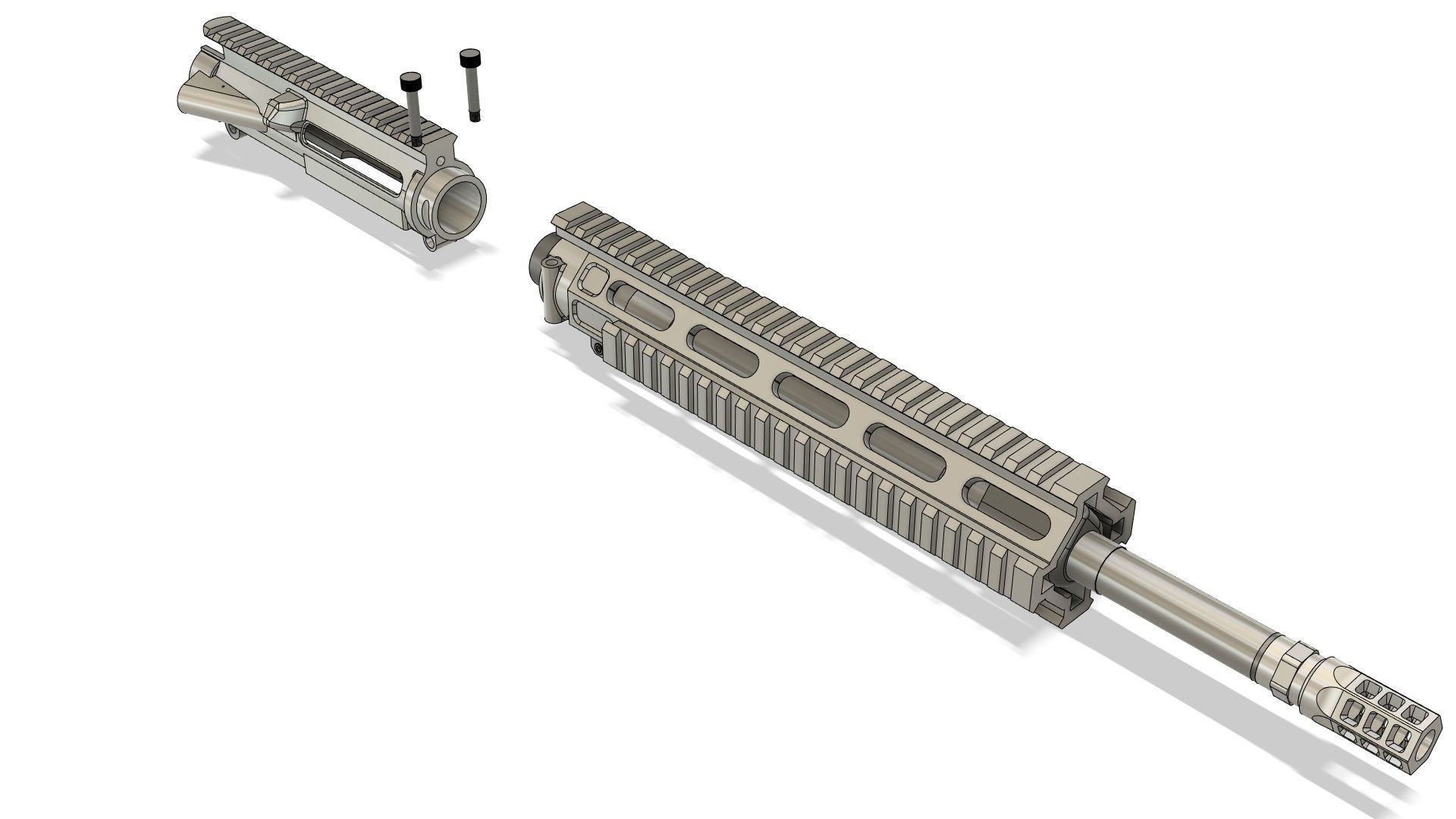 AR-15 Quick Detach Barrel Upper Receiver kit Prototype 1 3D model ...
