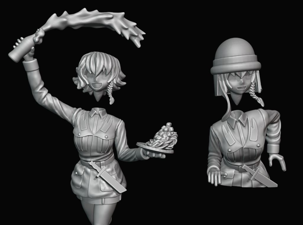 Pepperoni - Girls und Panzers - 28mm wargaming miniature 3D model 3D ...