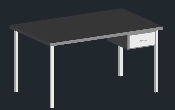 3D Model for a study table free 3D model 3D printable | CGTrader