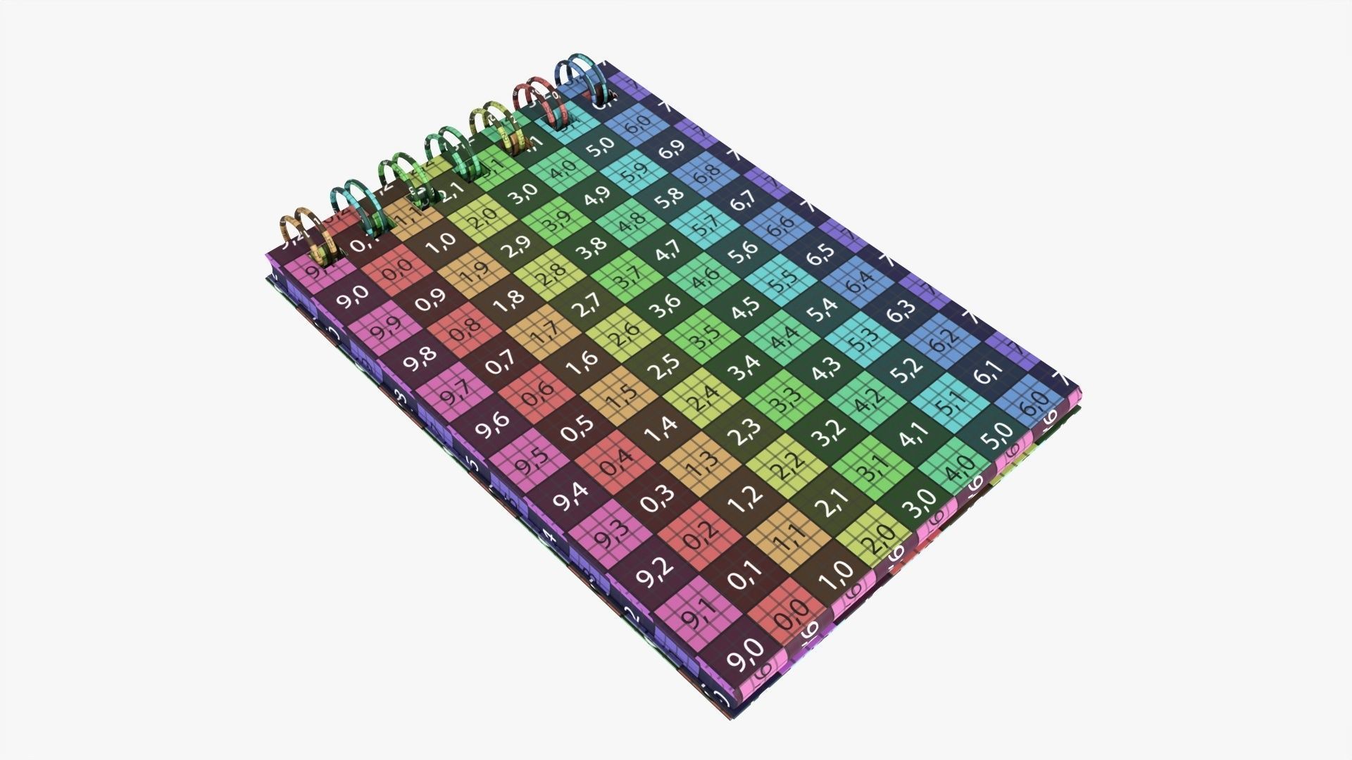 Notebook pad with spiral 02 flipped 3D model | CGTrader