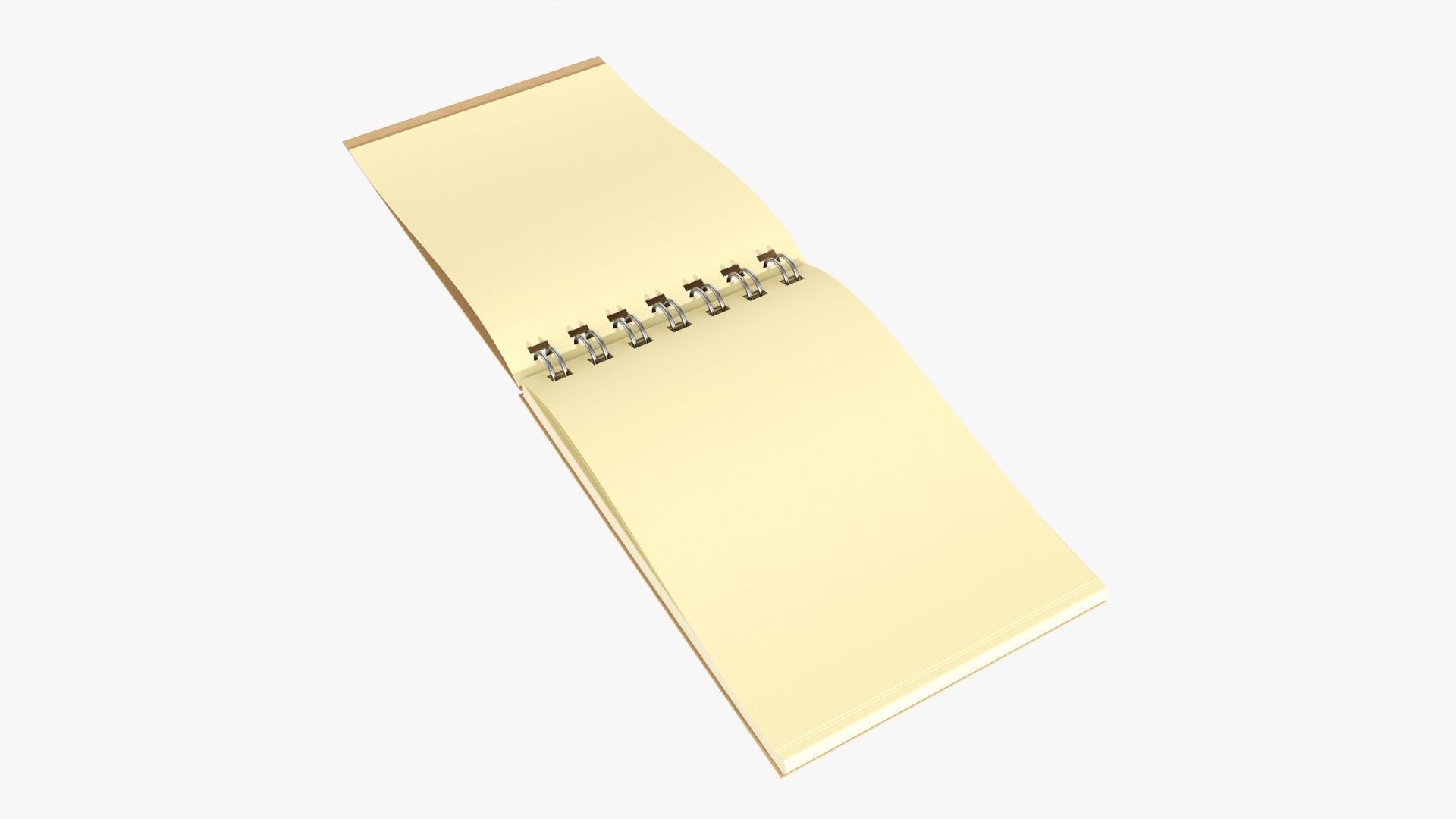 Notebook pad with spiral 02 opened 3D model | CGTrader