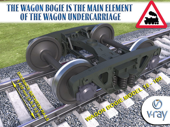 Highly detailed the wagon bogie 3D model | CGTrader