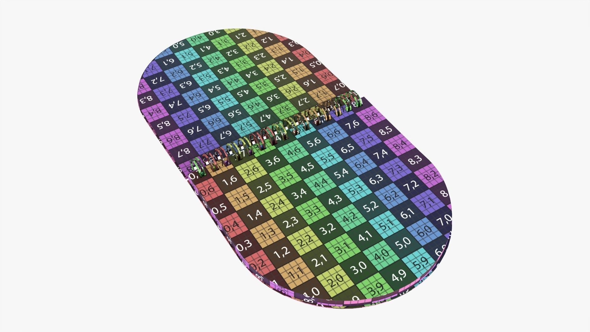 Notebook pad with spiral 03 opened 3D model | CGTrader