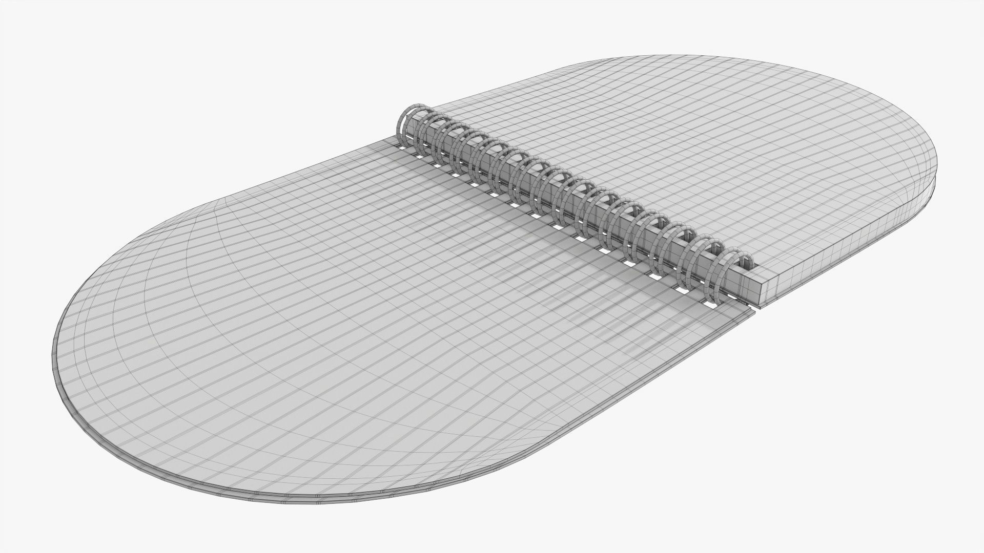 Notebook pad with spiral 03 opened 3D model | CGTrader