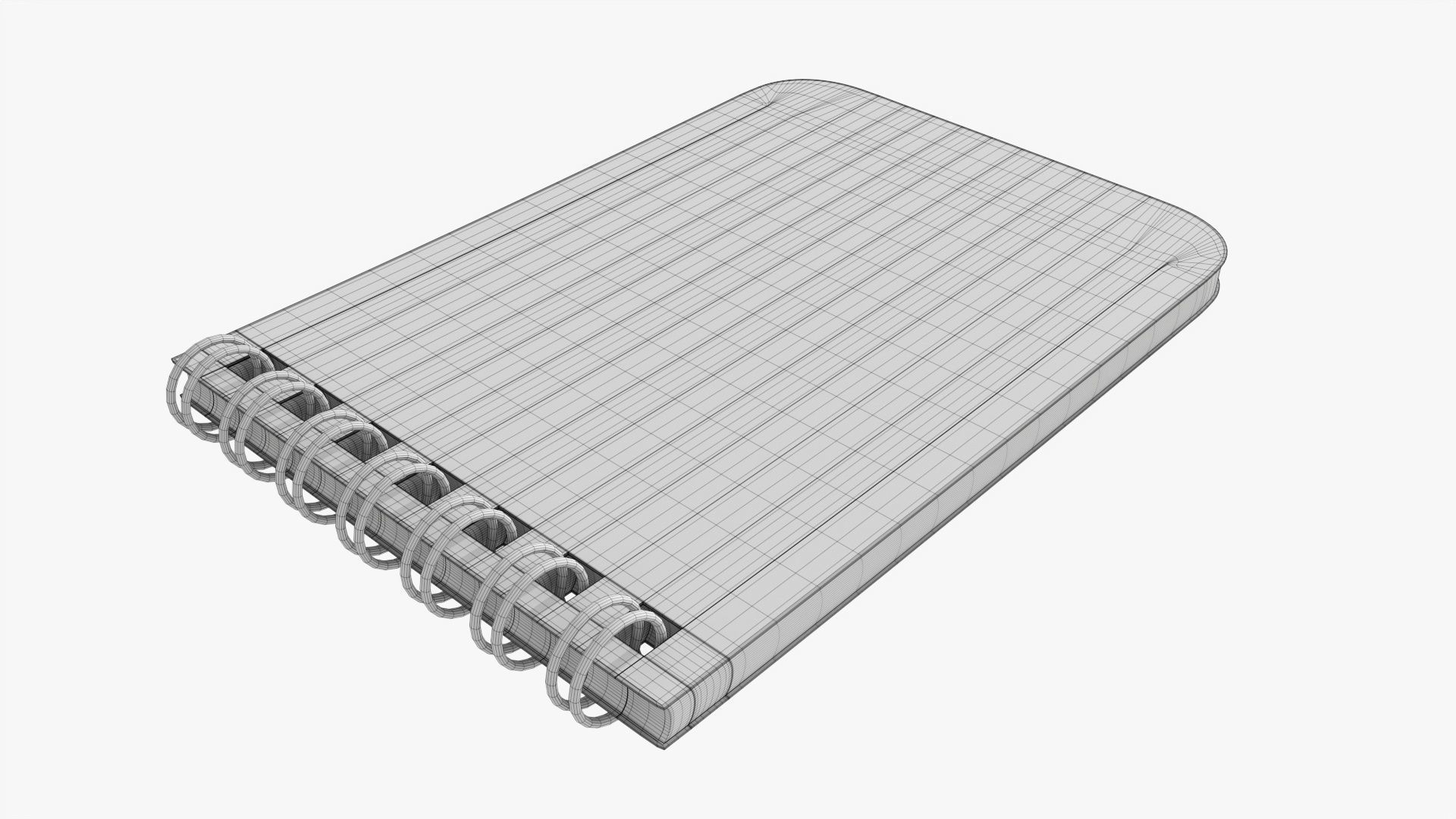 Notebook pad with spiral 04 3D model | CGTrader