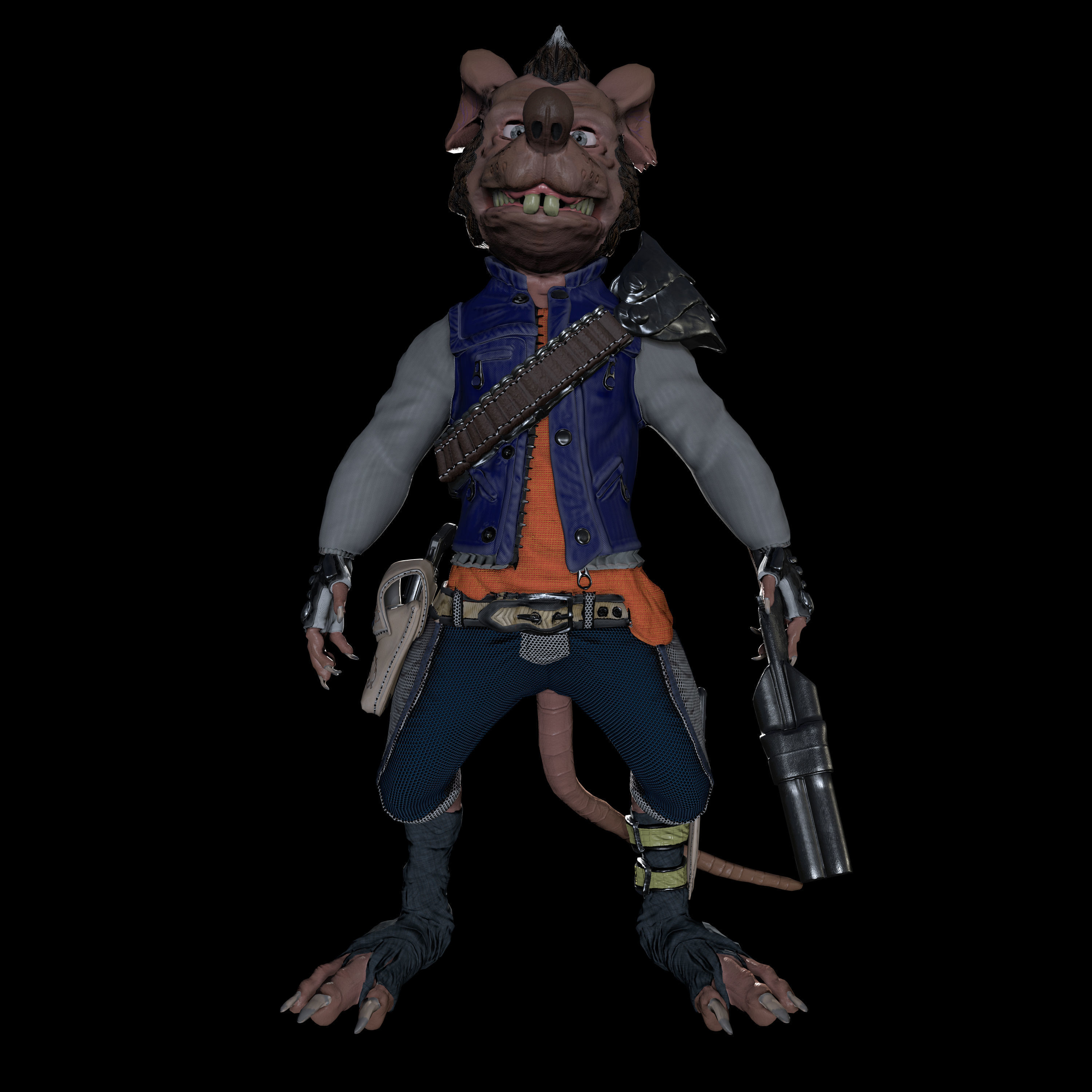 Rat bandit 3D model rigged | CGTrader