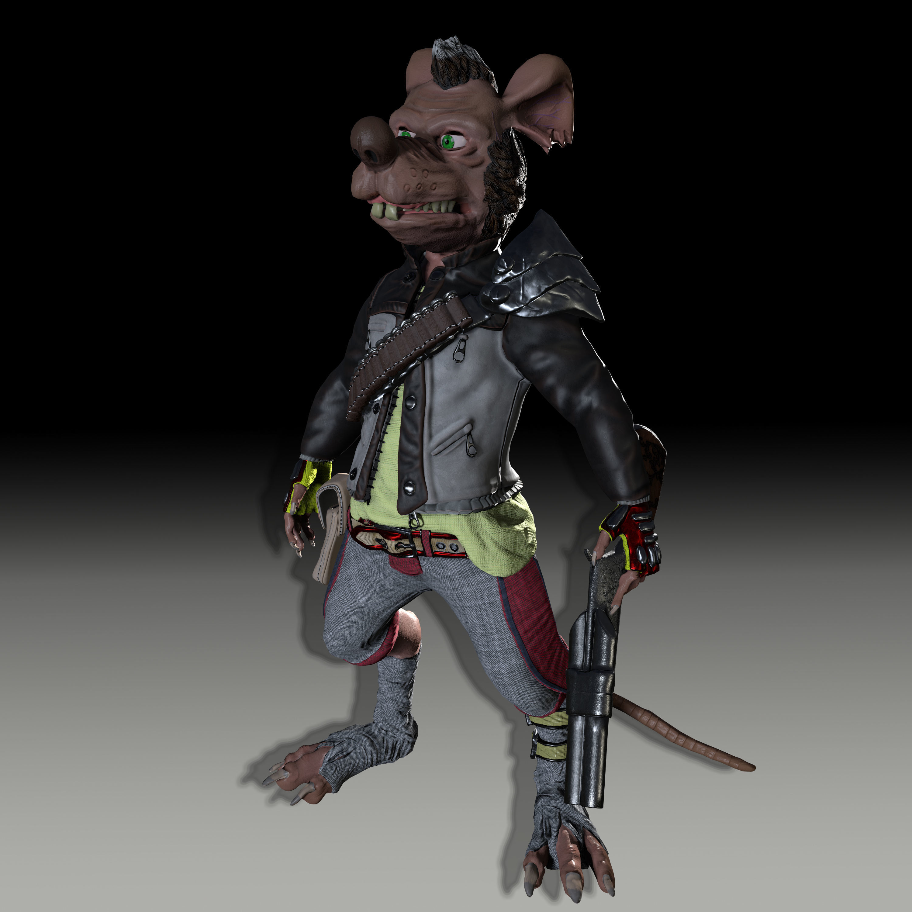 Rat bandit 3D model rigged | CGTrader