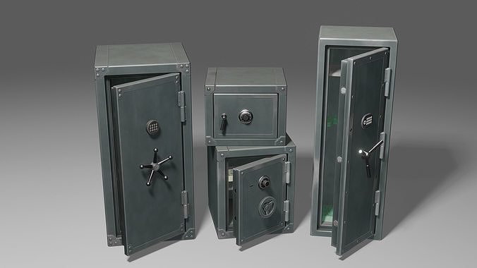 3D Model Collection Metal Safes Pack Game-ready VR / AR / low-poly | CGTrader