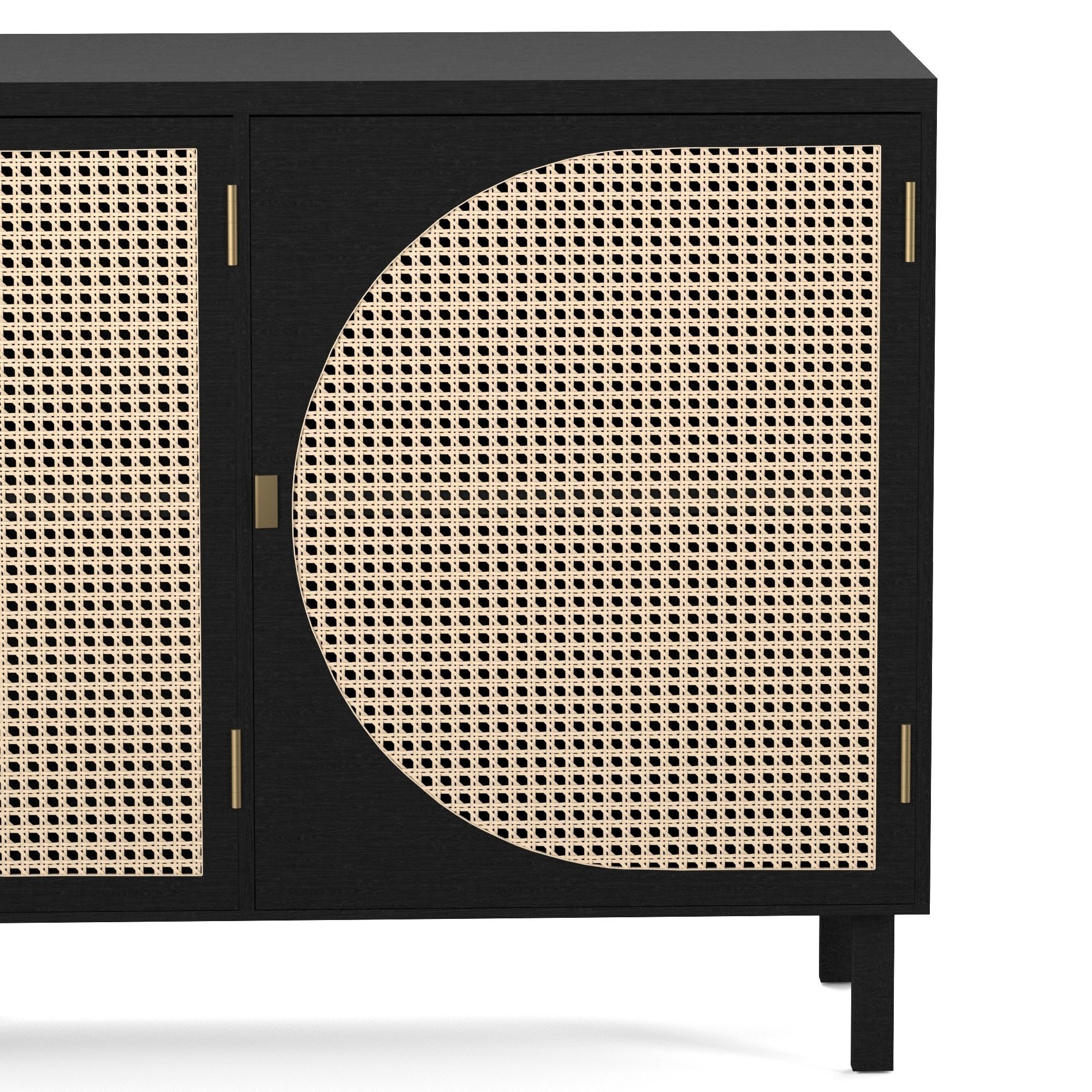 Adina Cane Webbing Dresser Black 3D model | CGTrader