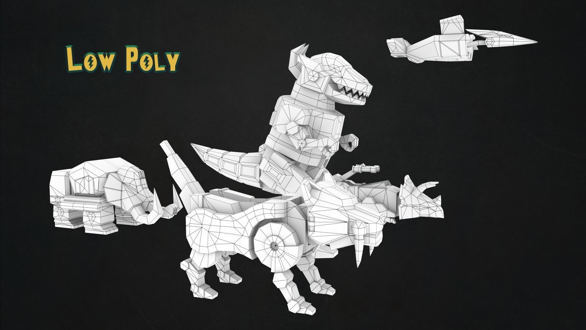 3D model Megazord Power Rangers transforming VR / AR / low-poly | CGTrader