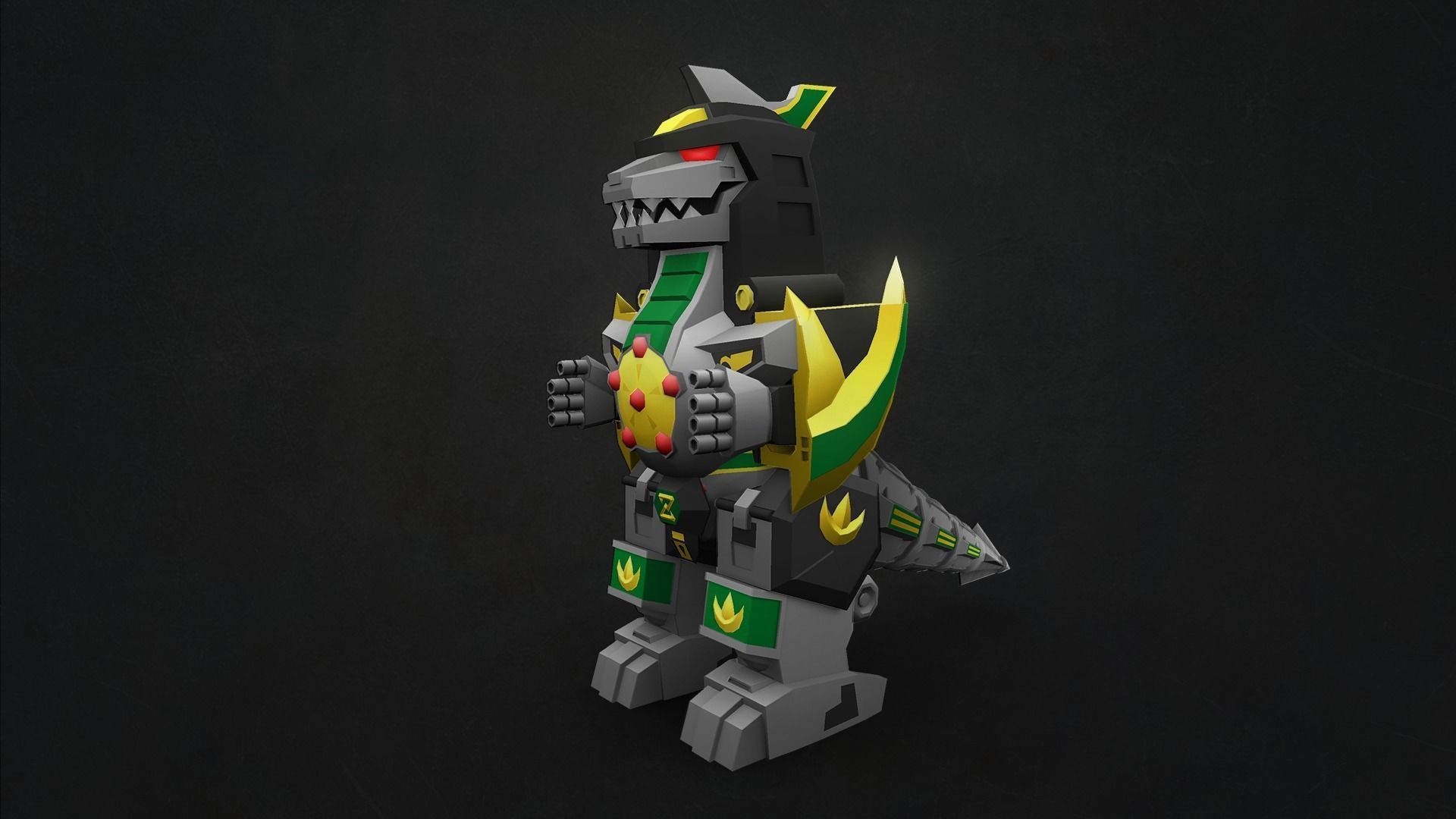 3D model Megazord Power Rangers transforming VR / AR / low-poly | CGTrader