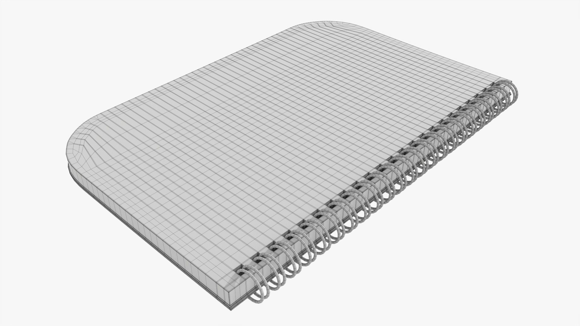 Notebook pad with spiral 05 flipped 3D model | CGTrader