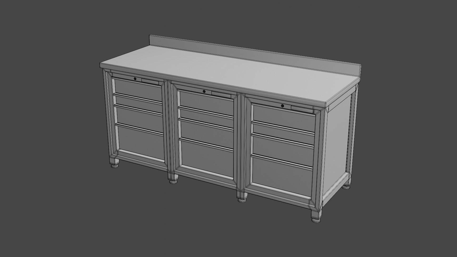 3D model Workbench tool cabinet with drawers VR / AR / low-poly | CGTrader