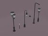 6 Low-Poly Street Lights With Textures Unity free VR / AR / low-poly 3D ...