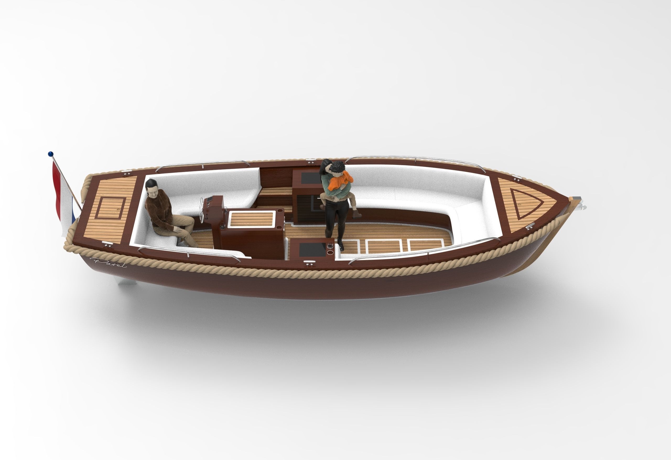 Sloepen Wooden Boat 3D model | CGTrader