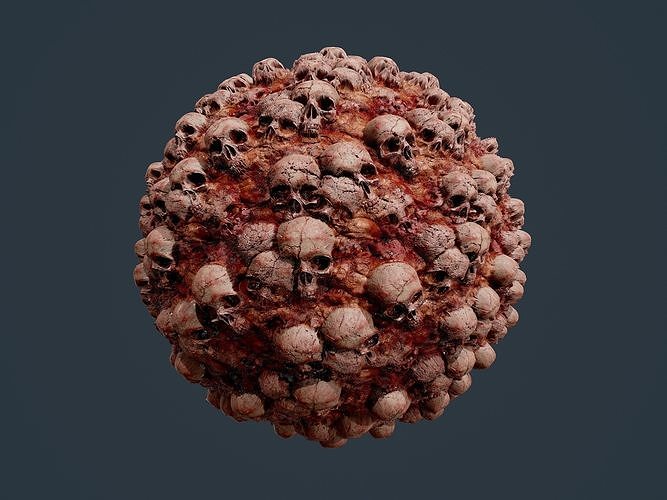 Skull Bones Horror Seamless PBR Texture 03 Texture | CGTrader