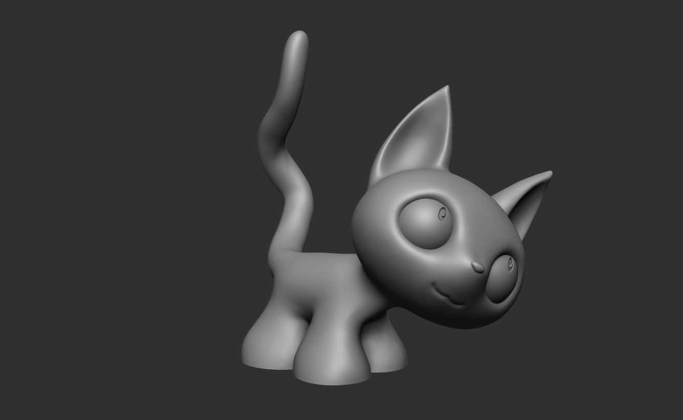 Anime Style Little Cat Couple 3D Print 3D model 3D printable | CGTrader