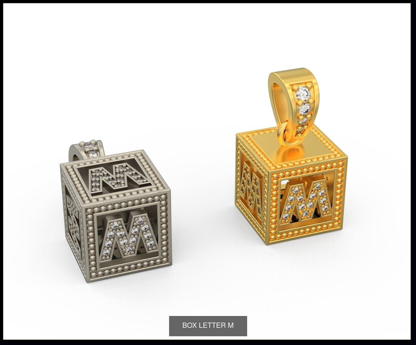 A-Z BOX LETTERS IN 2 SIZES SMALL AND BIG 3D Model Collection | CGTrader