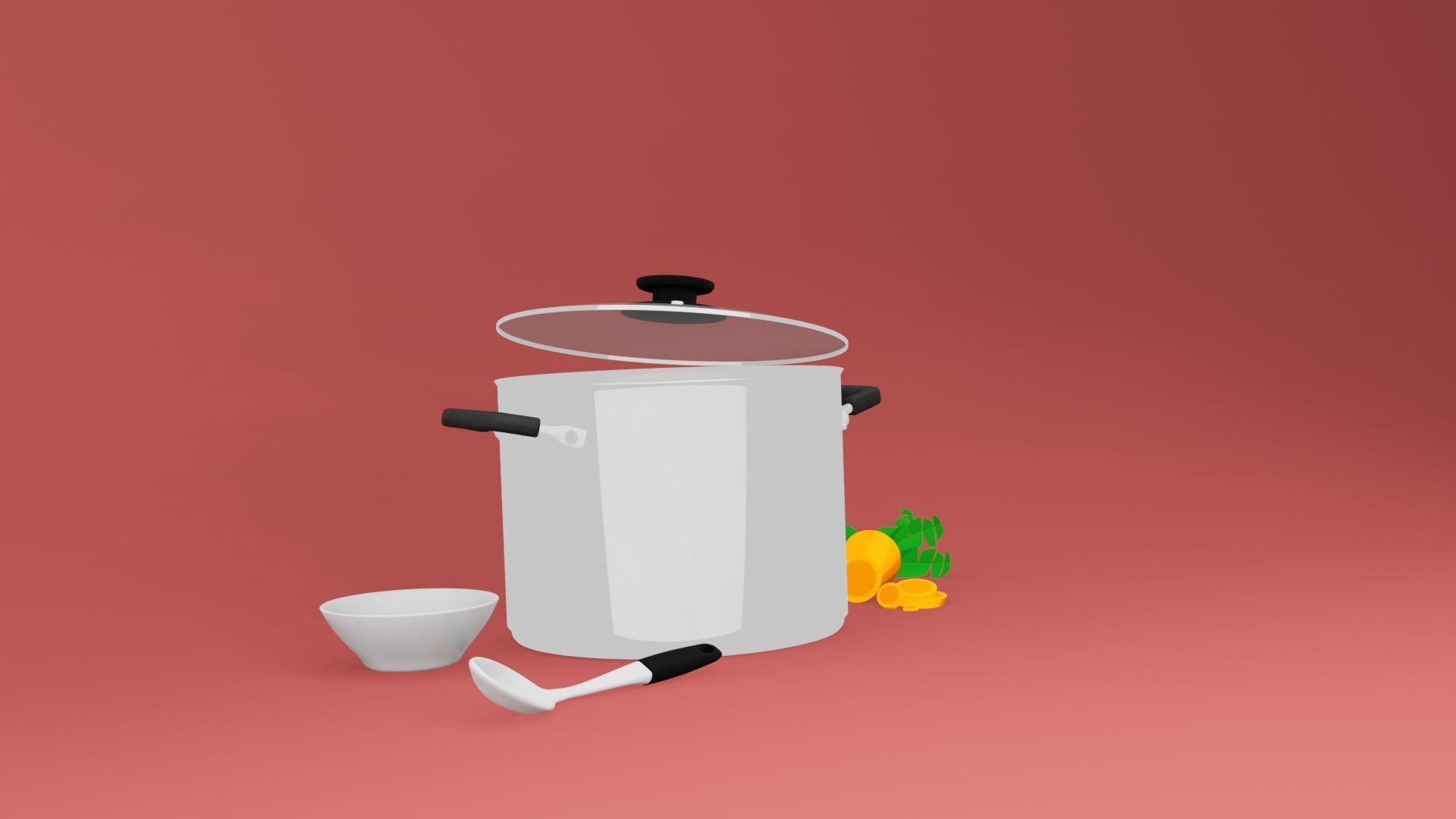 pan boiling 3D model animated | CGTrader