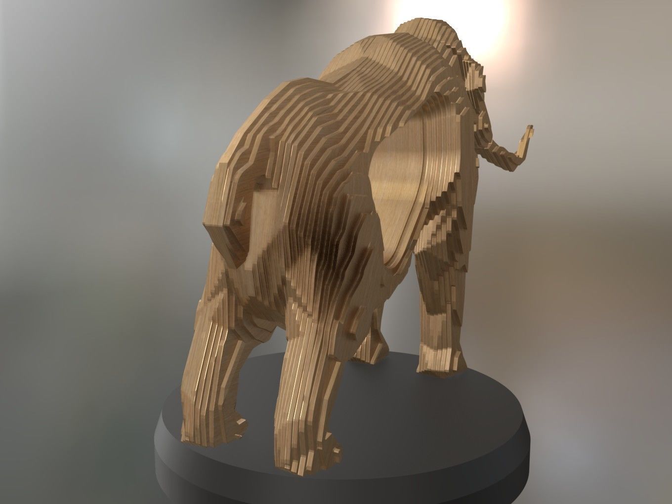 3D model Parametric Wood Mammoth VR / AR / low-poly | CGTrader