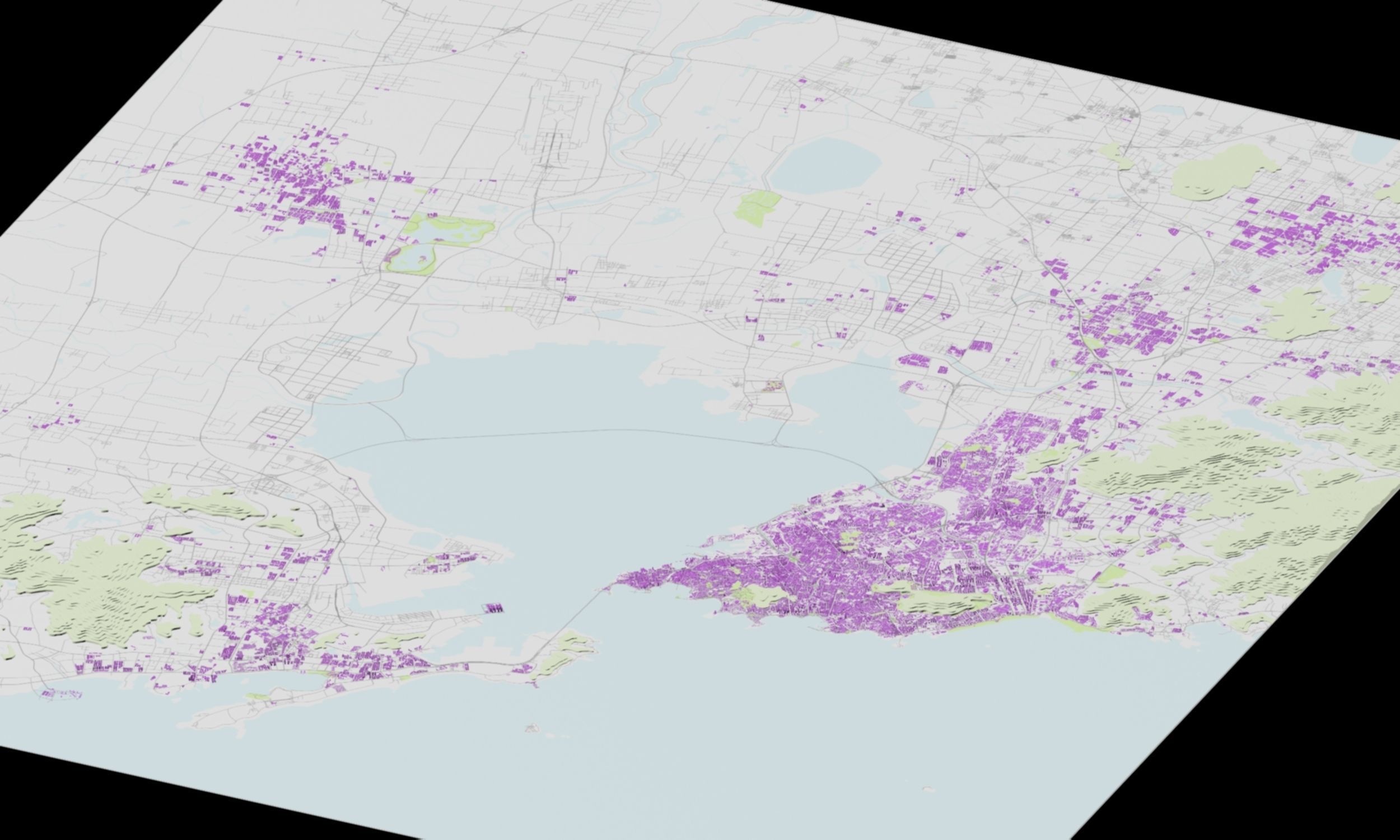 Qingdao Tsingtao City urban planning maquett building Terrain 3D model ...