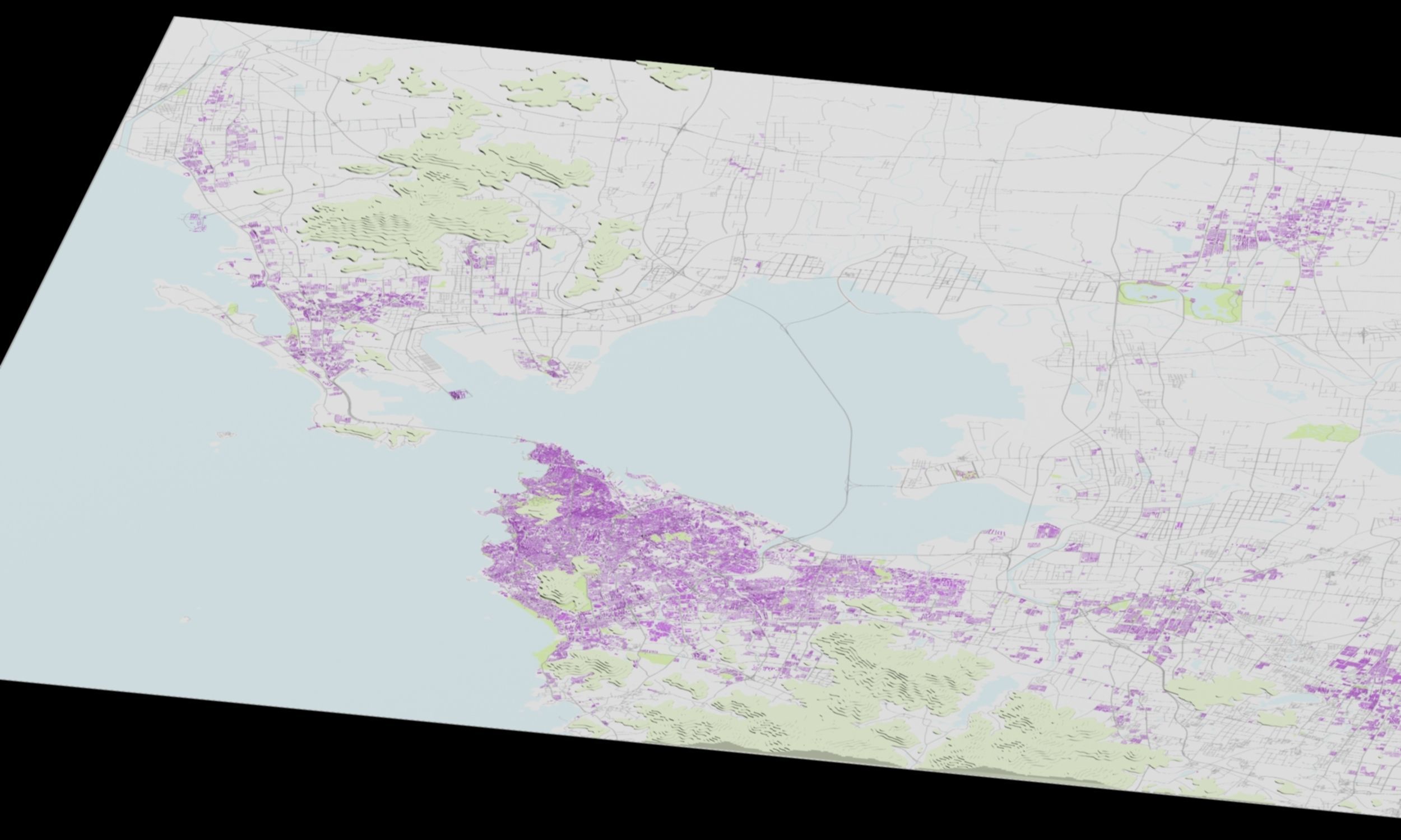 Qingdao Tsingtao City urban planning maquett building Terrain 3D model ...
