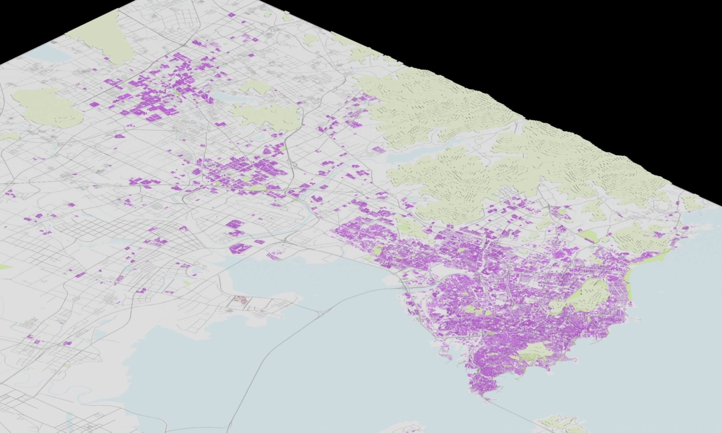 Qingdao Tsingtao City urban planning maquett building Terrain 3D model ...