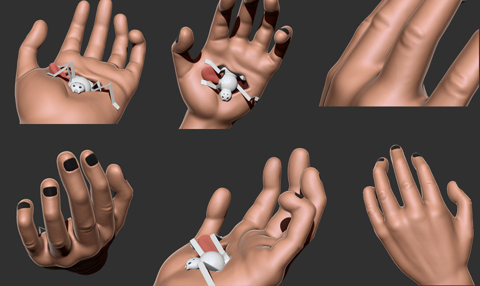 Deidara hand from Naruto anime 3D model | CGTrader