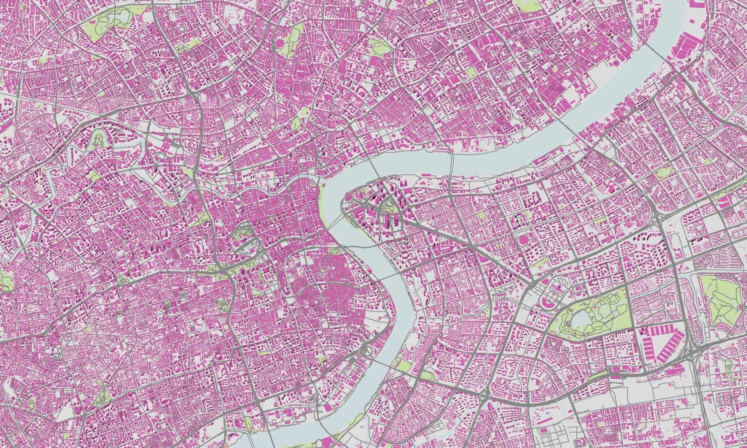 Shanghai City urban planning maquett building Topography MODEL 3D model ...