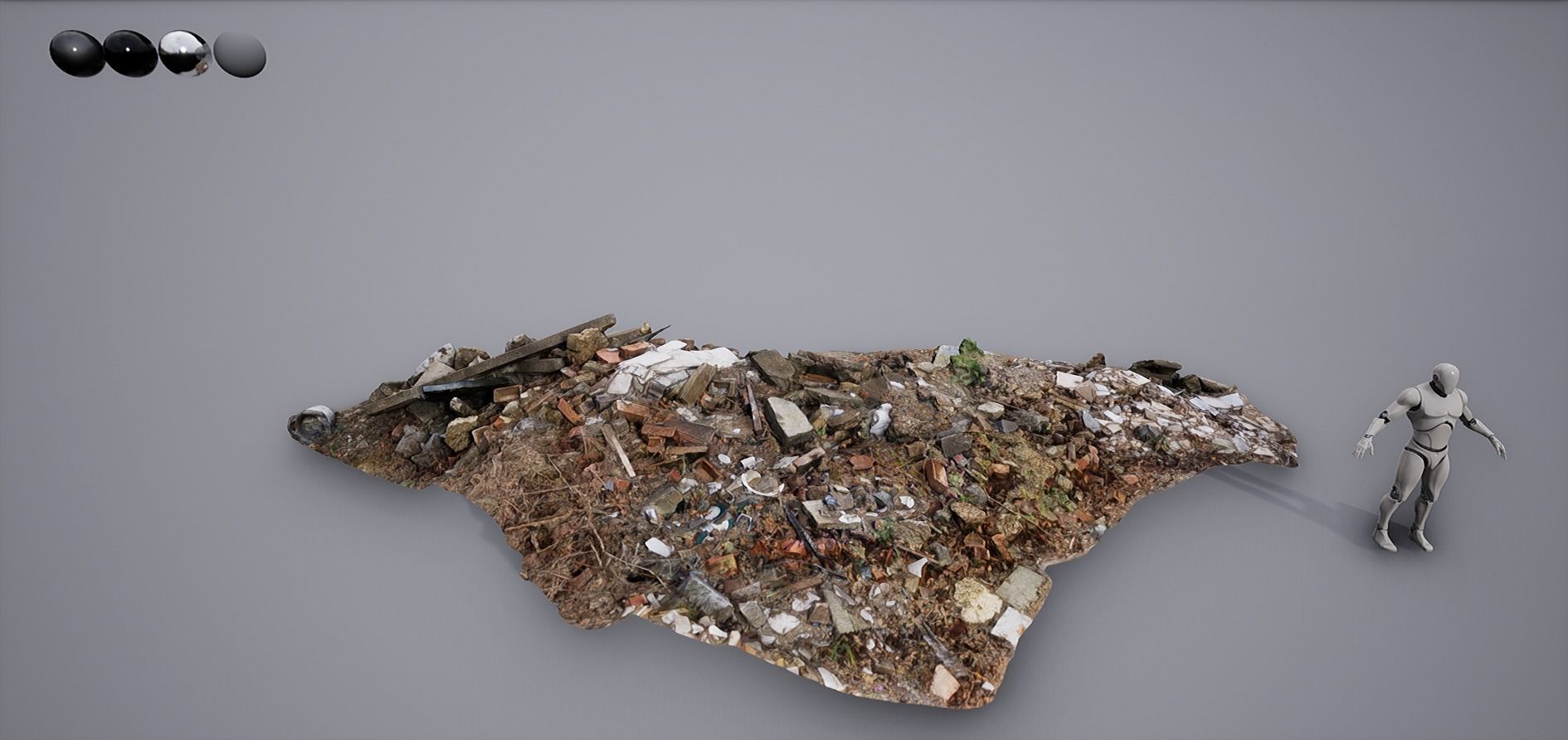 3D model Large Rubble Debris VR / AR / low-poly | CGTrader