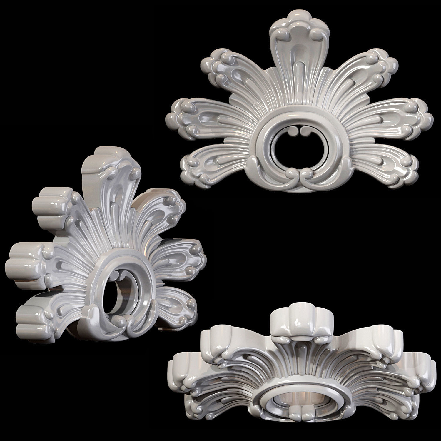 Classic carved 058 3D model | CGTrader