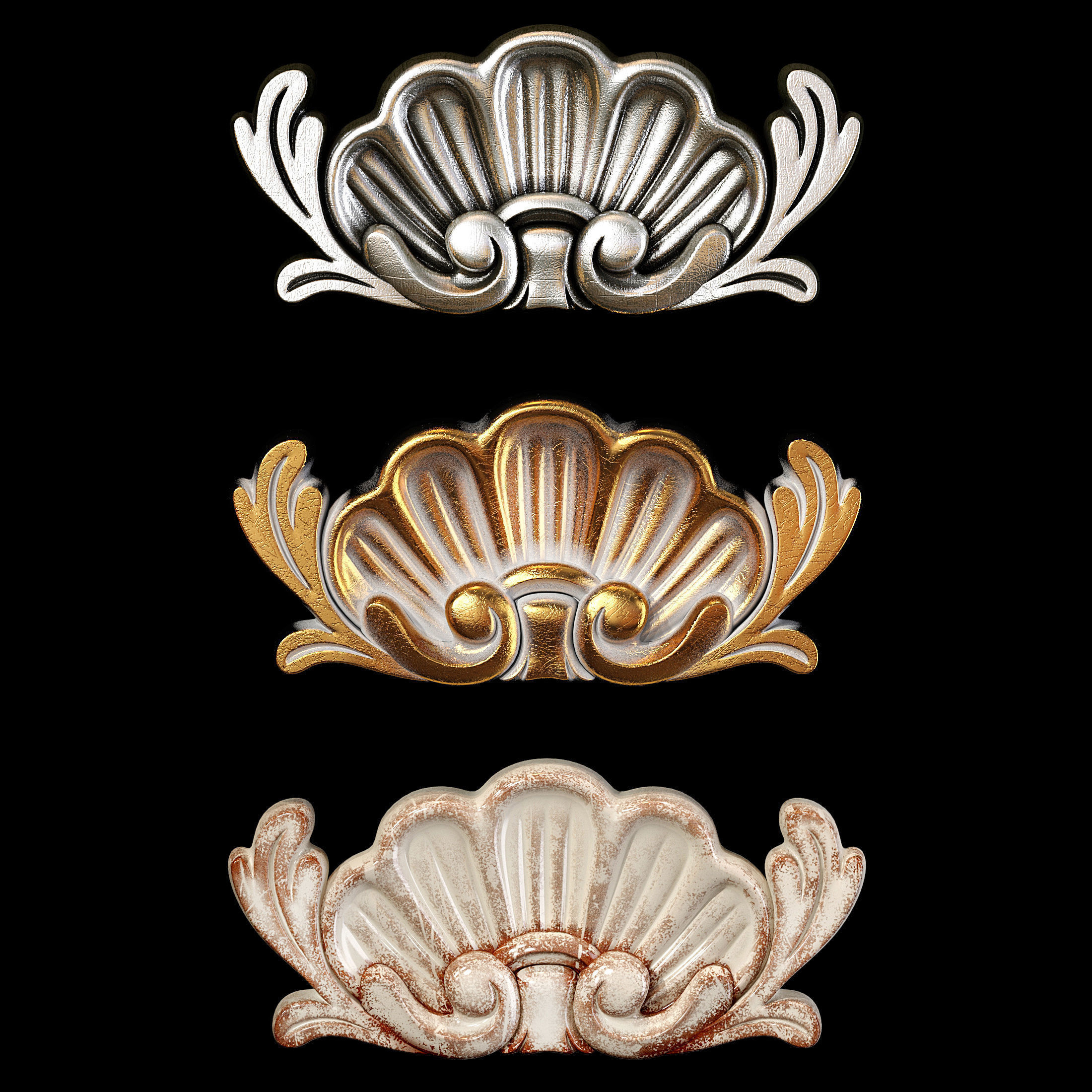 Classic carved 059 3D model | CGTrader