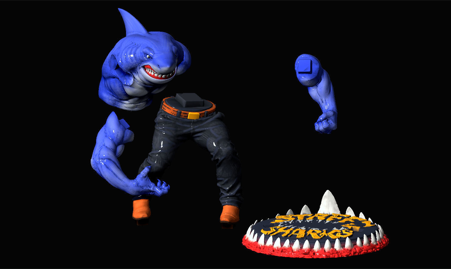 RIPSTER from STREET SHARKS fanart 3D model 3D printable | CGTrader