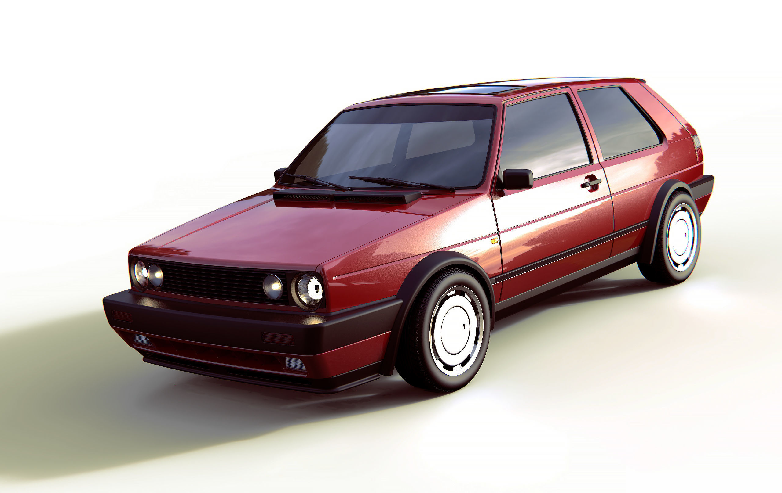 Volkswagen Golf MK2 3D model | CGTrader