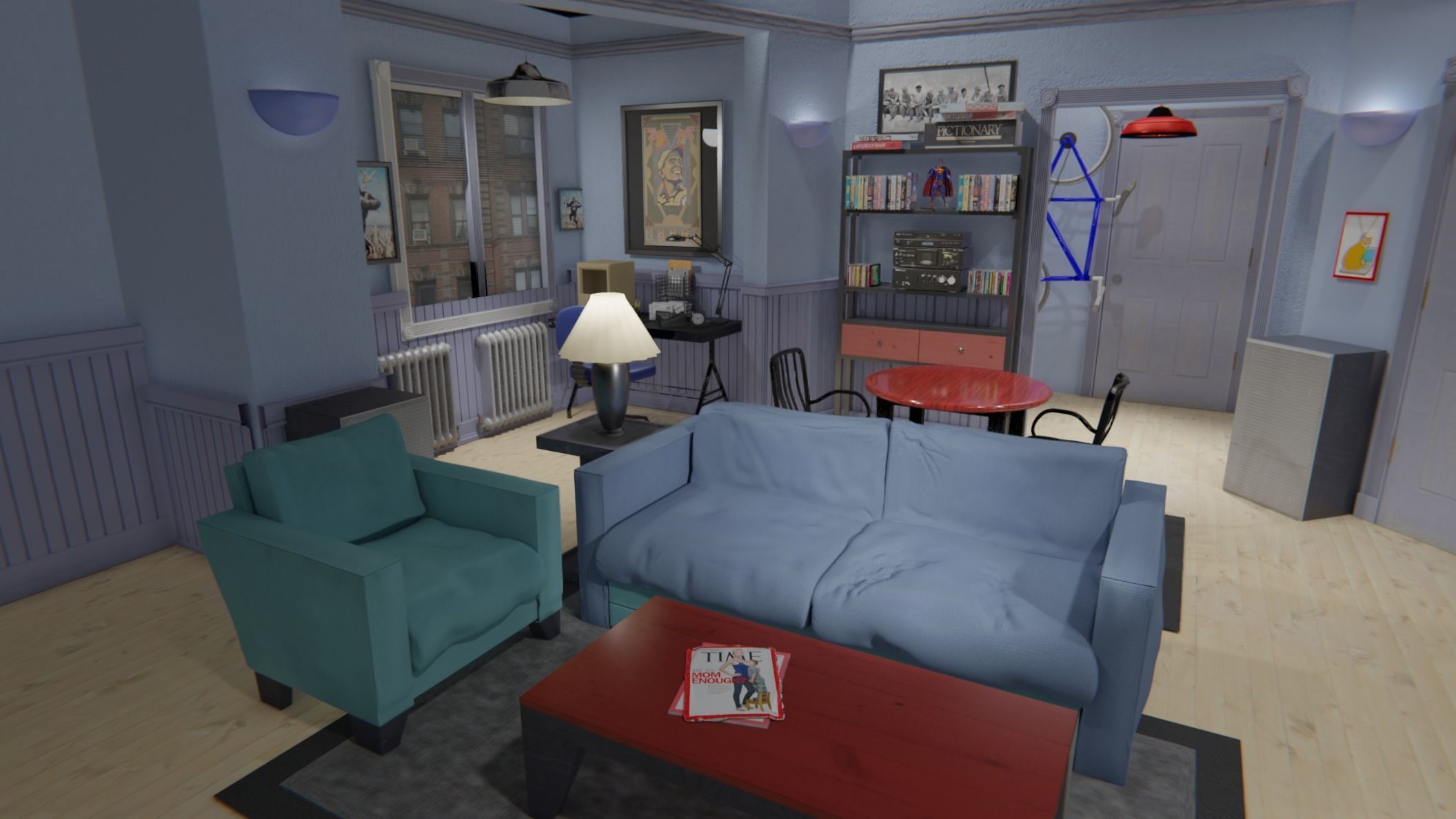 Jerrys Apartment from Seinfeld 3D model | CGTrader