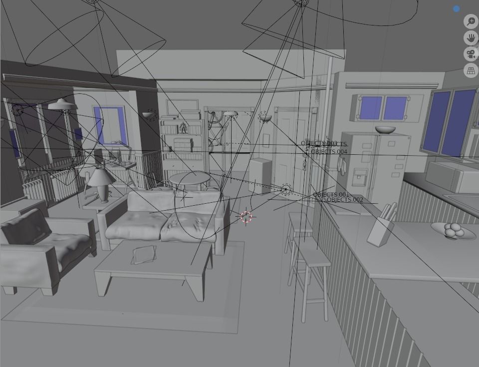 Jerrys Apartment from Seinfeld 3D model | CGTrader