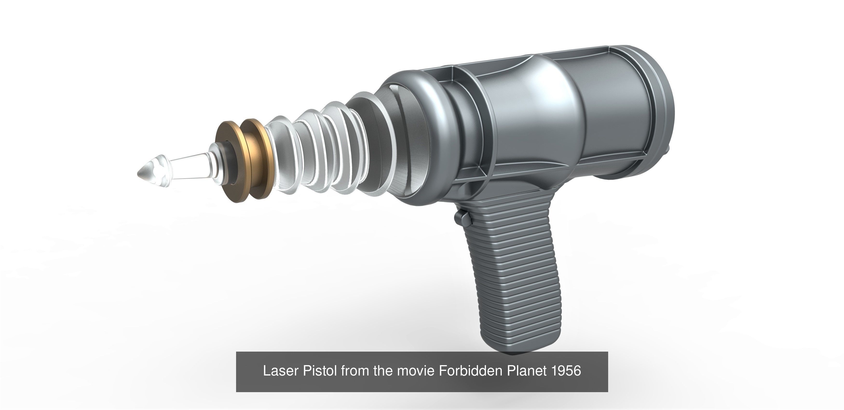 Laser pistol and laser rifle from the movie Forbidden planet 3D Model ...