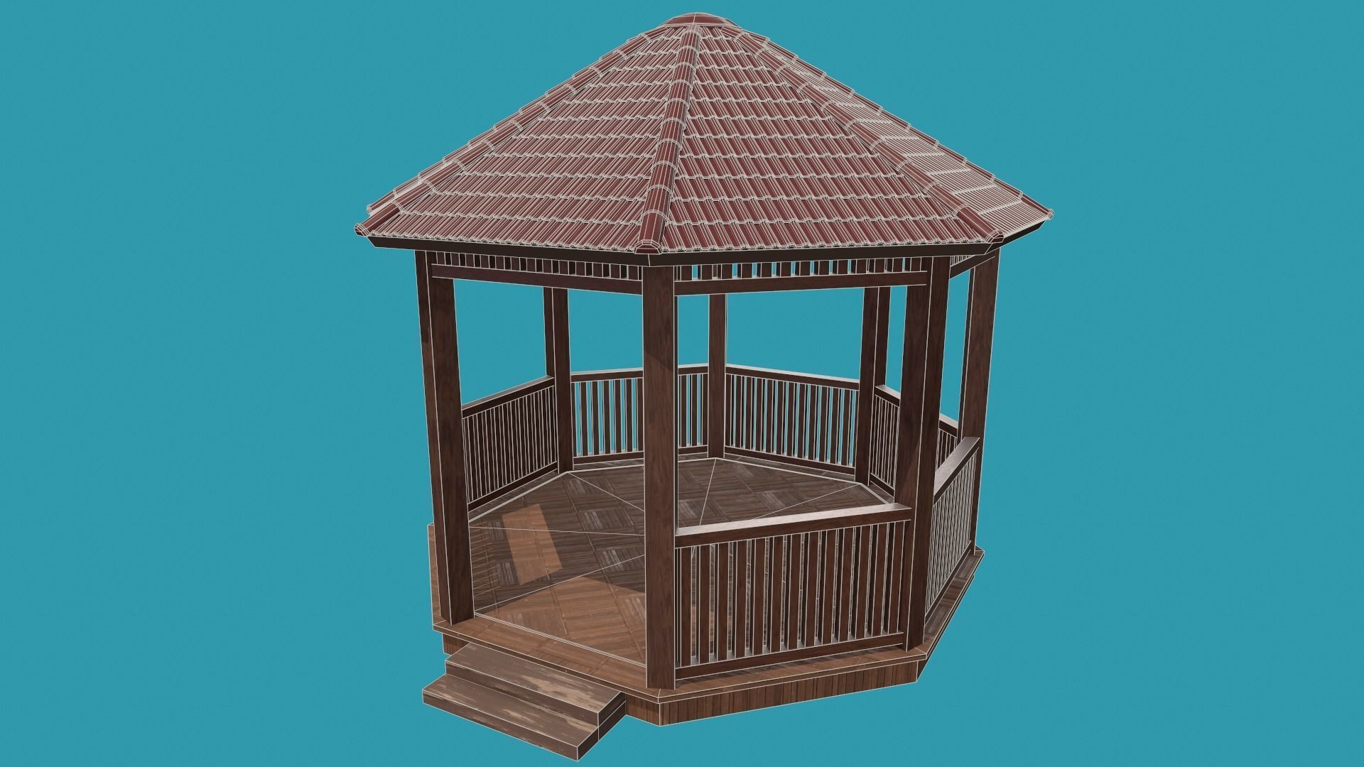 Roof Octagon free 3D model | CGTrader