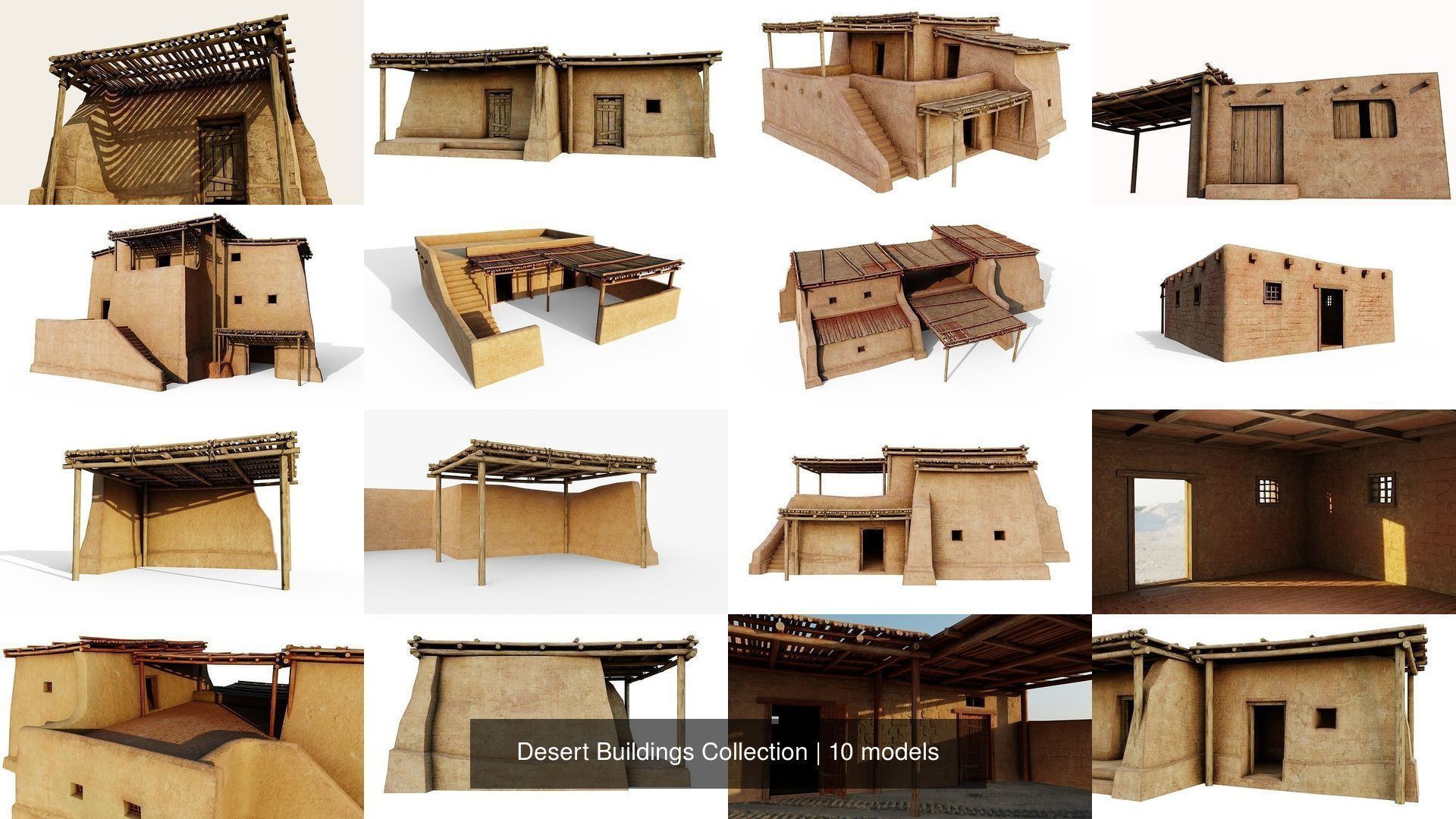 Desert Buildings Collection VR / AR / low-poly | CGTrader